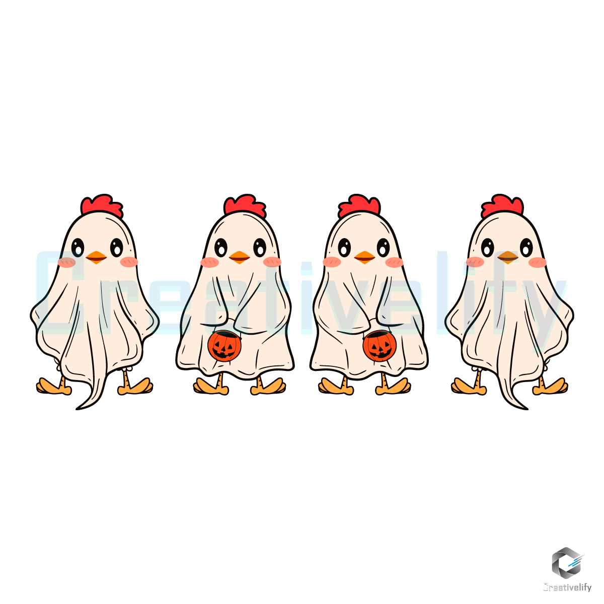 Chicken Lovers Ghost SVG Farm Animals Halloween File | Inspire Uplift