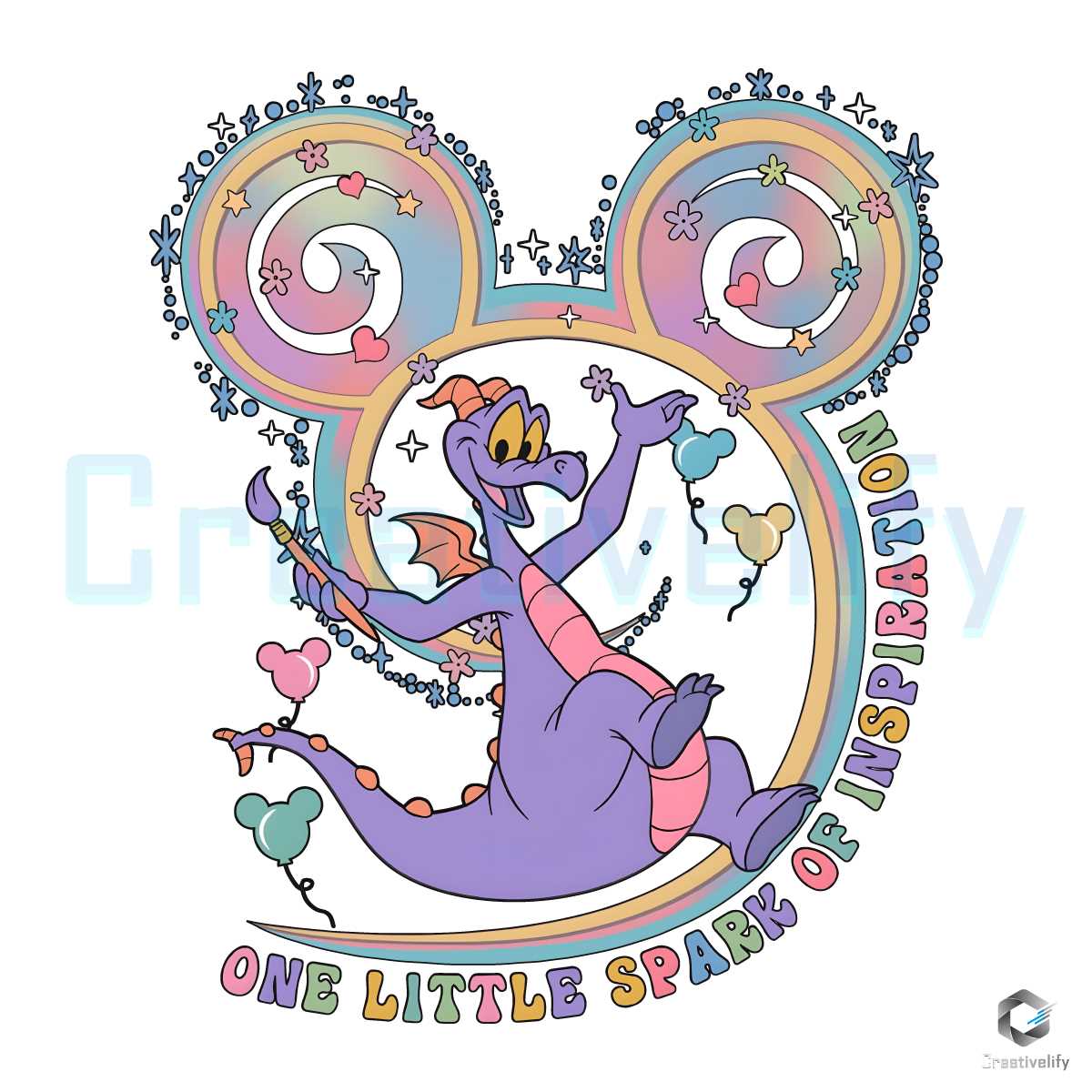 Disney One Little Spark PNG Inspiration Figment Dragon File | Inspire ...