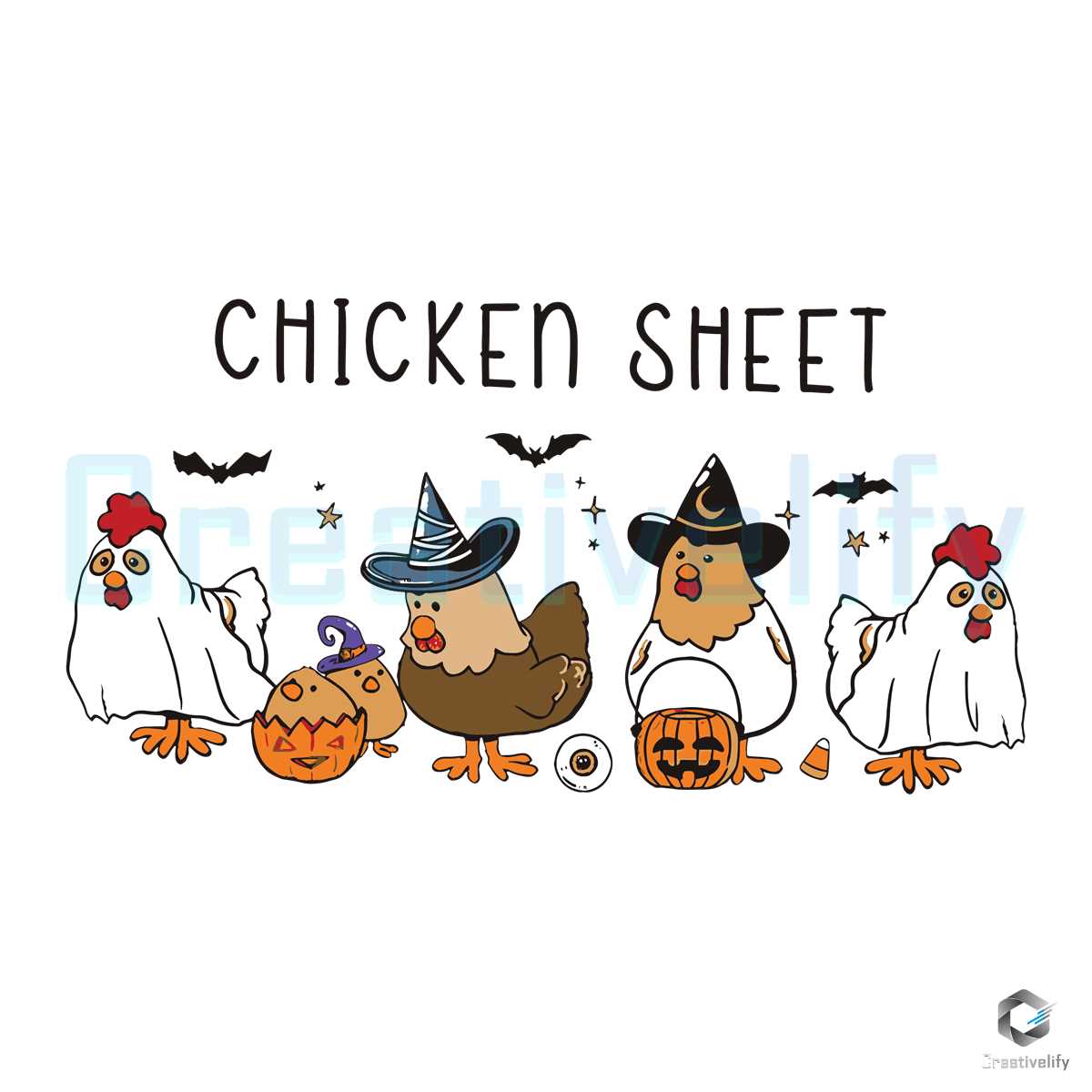 Free Chicken Sheet Ghost SVG Halloween Farm Animal File | Inspire Uplift