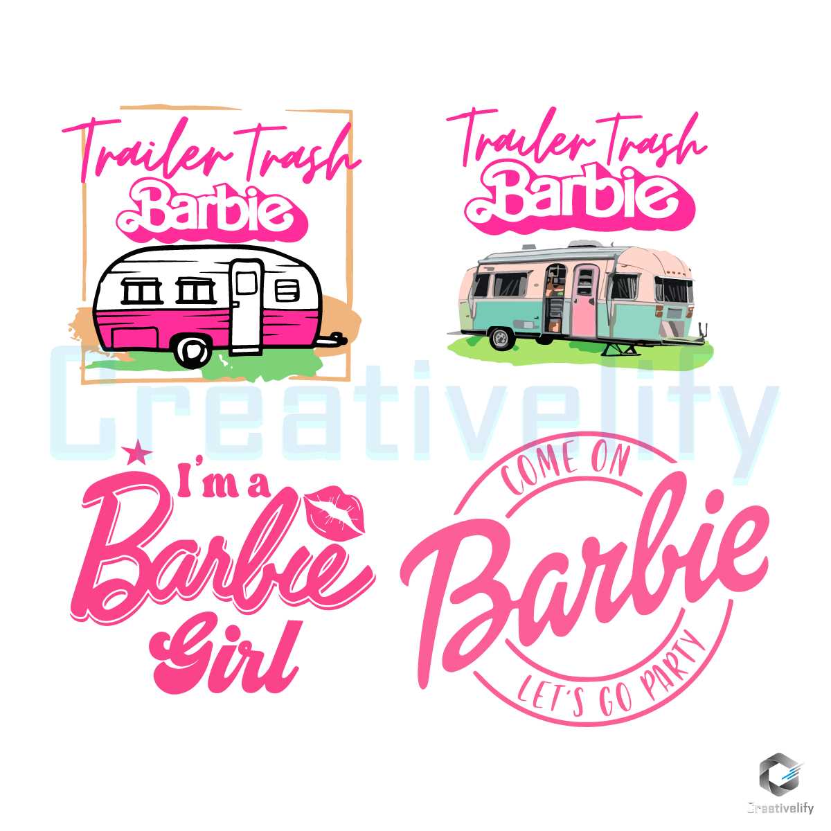 Free Trailer Trash Barbie PNG Sublimation-ZenalyShop | Inspire Uplift