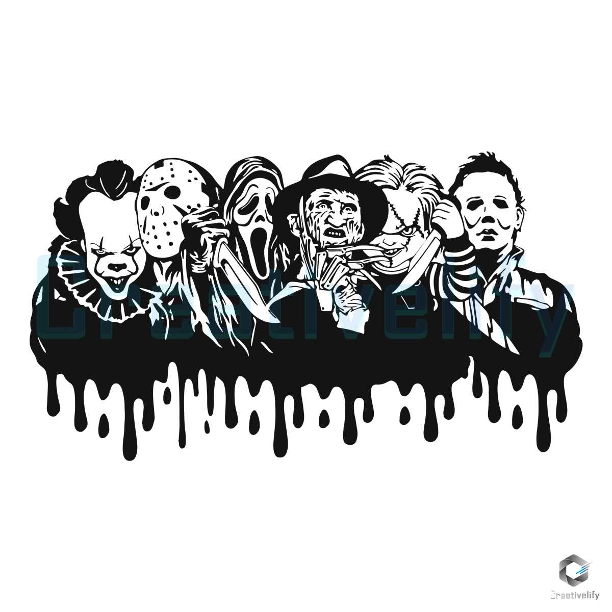 Horror Characters SVG Halloween Killer Design File | Inspire Uplift
