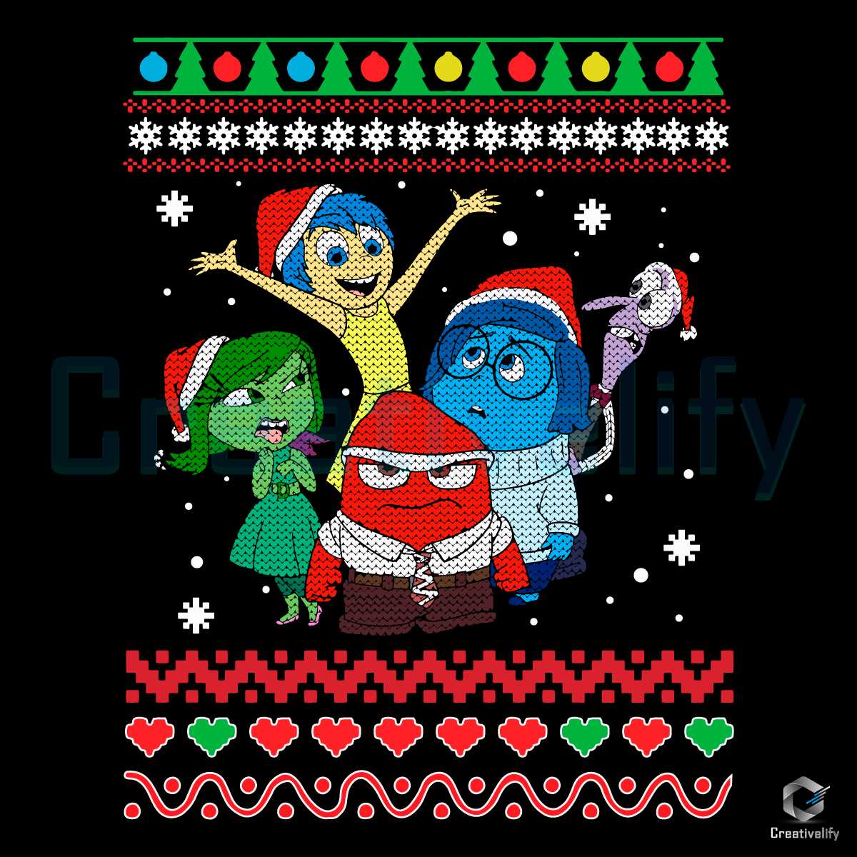 Inside Out Christmas SVG Cute Disney Xmas Cricut Files | Inspire Uplift