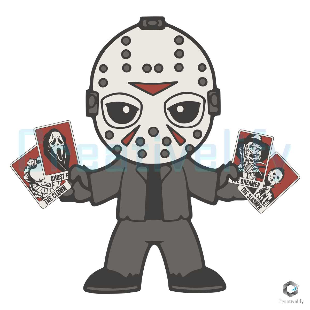 Jason Voorhees Tarot Card SVG Horror Characters Graphic File - Inspire ...