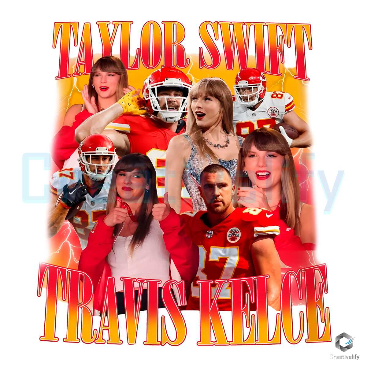 Kansas City Chiefs Taylor Swift PNG Travis Kelce Design | Inspire Uplift