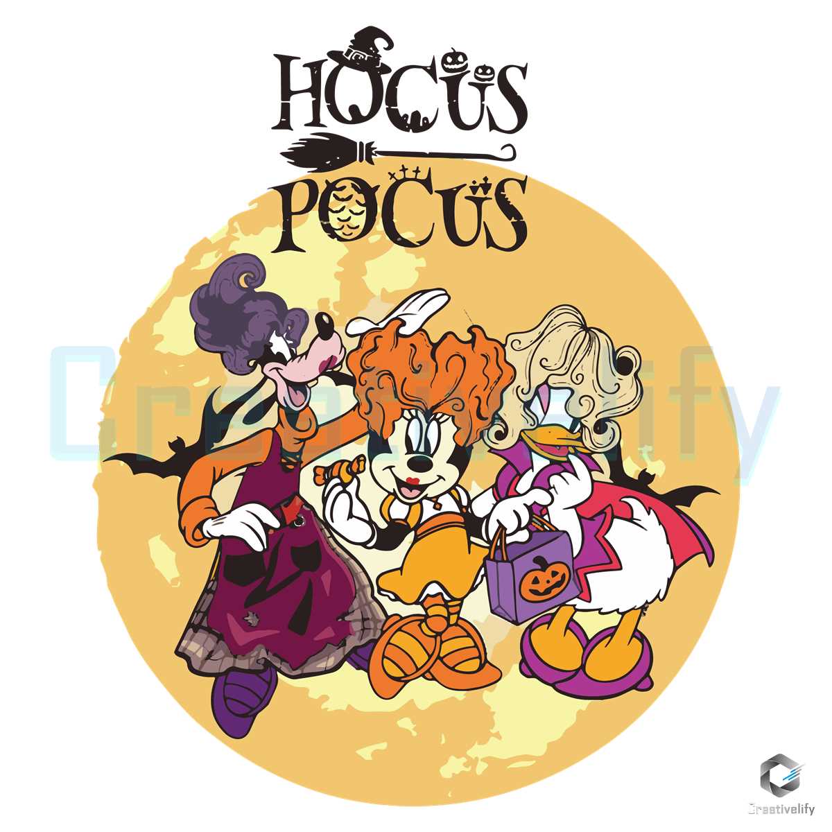 Mickey Friends Hocus Pocus SVG Disey Witches File Digital | Inspire Uplift