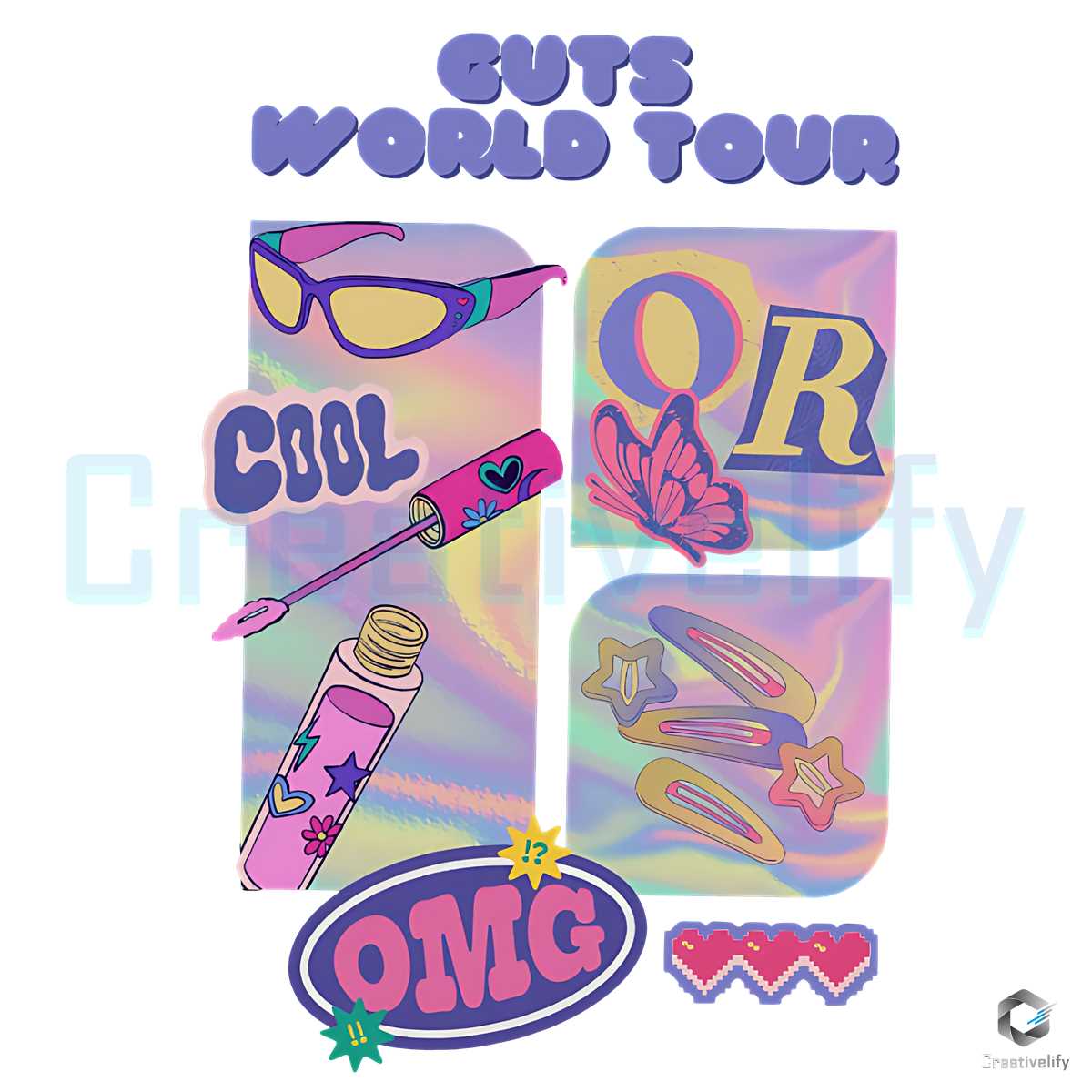 Olivia Rodrigo Guts World Tour PNG Music Album File Design - Inspire Uplift