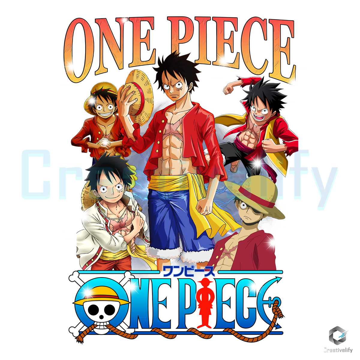 One Piece Japanese PNG Vintage 90s Anime File | Inspire Uplift