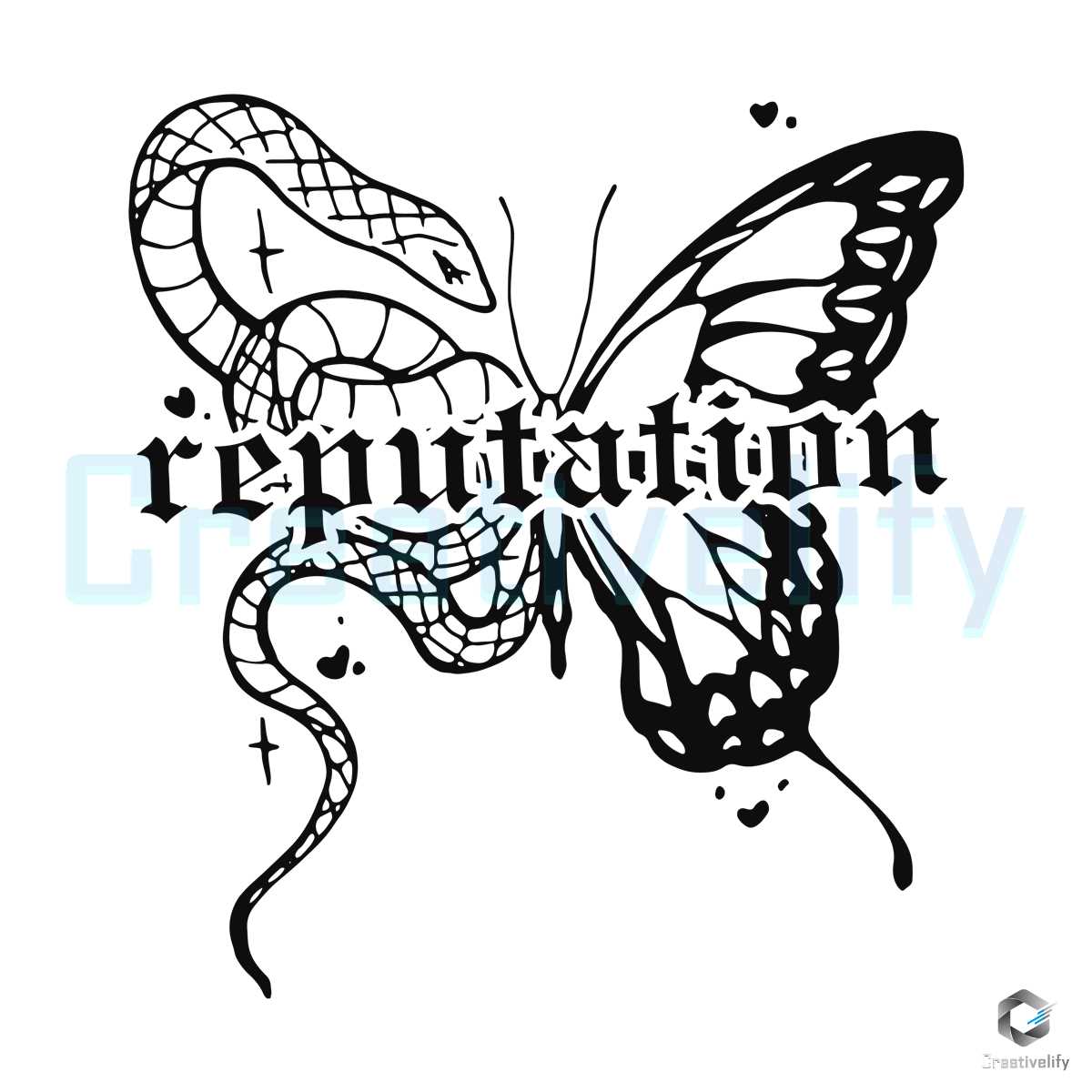 Reputation Snake Taylor Swift Svg Digital File | Inspire Uplift