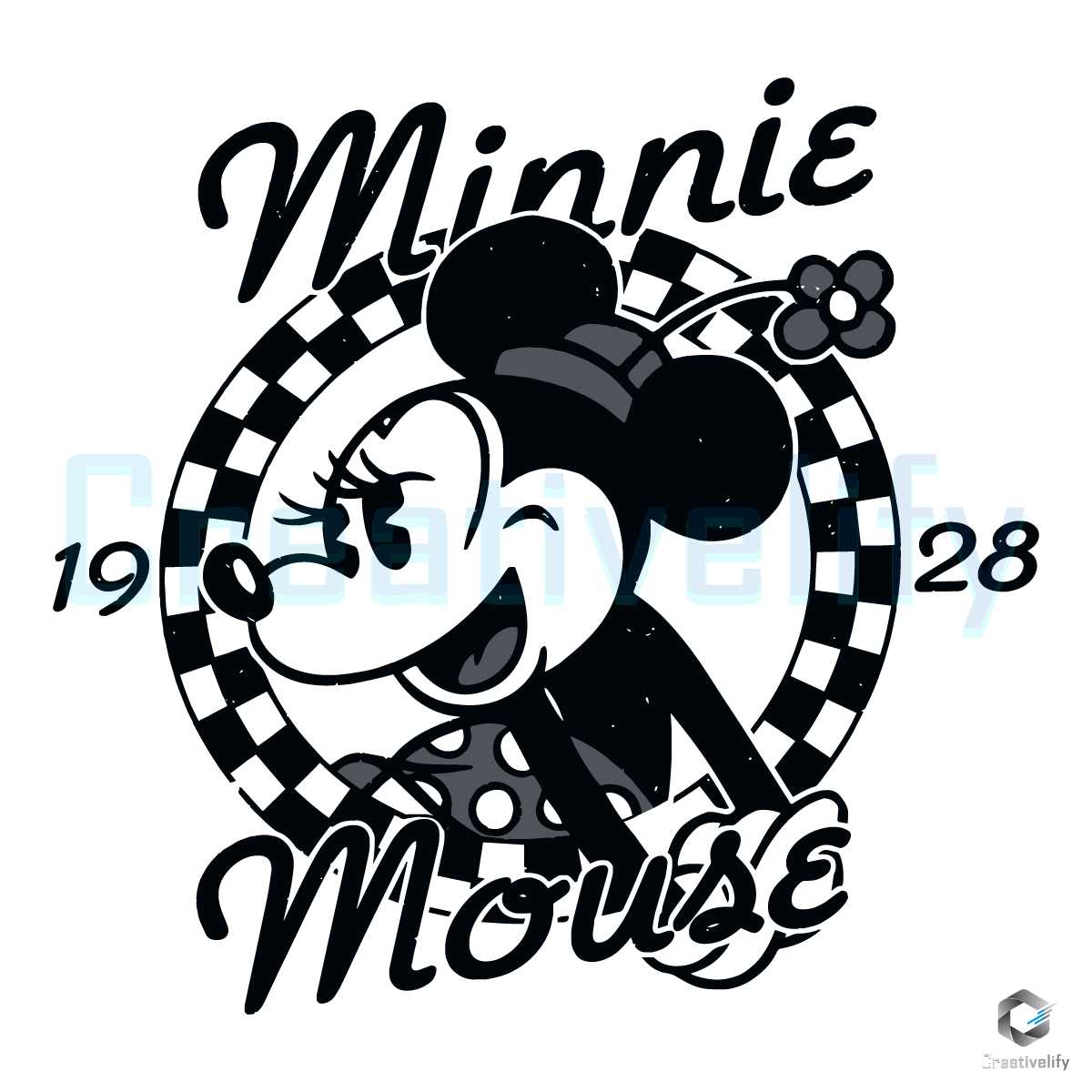Retro Classic Minnie SVG Disney 1928 Digital Cricut File | Inspire Uplift