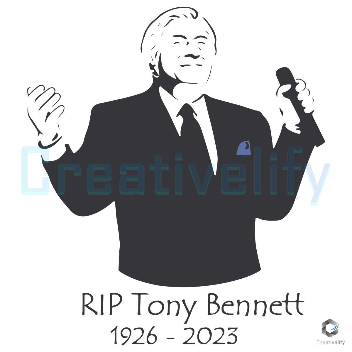 RIP Tony Bennett Legend Singer SVG Cutting File | Inspire Uplift