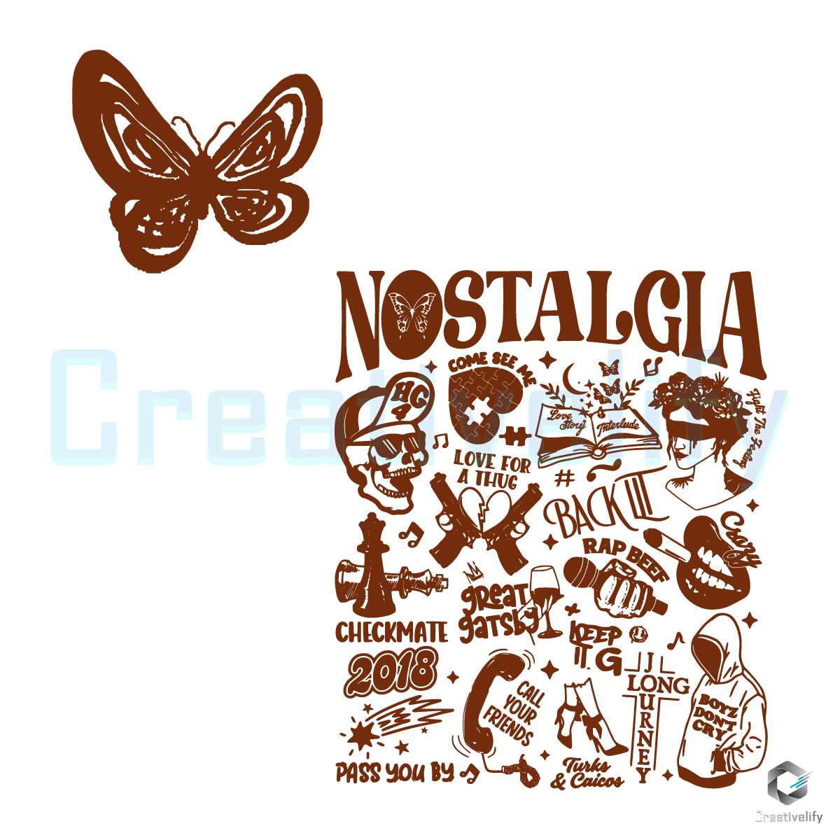 Rod Wave Nostalgia Album SVG 90s Rap Music File | Inspire Uplift