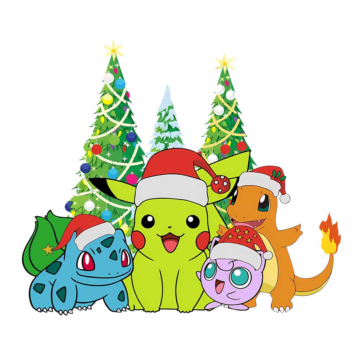 Santa Pokemon Anime Lovers PNG Merry Christmas File | Inspire Uplift