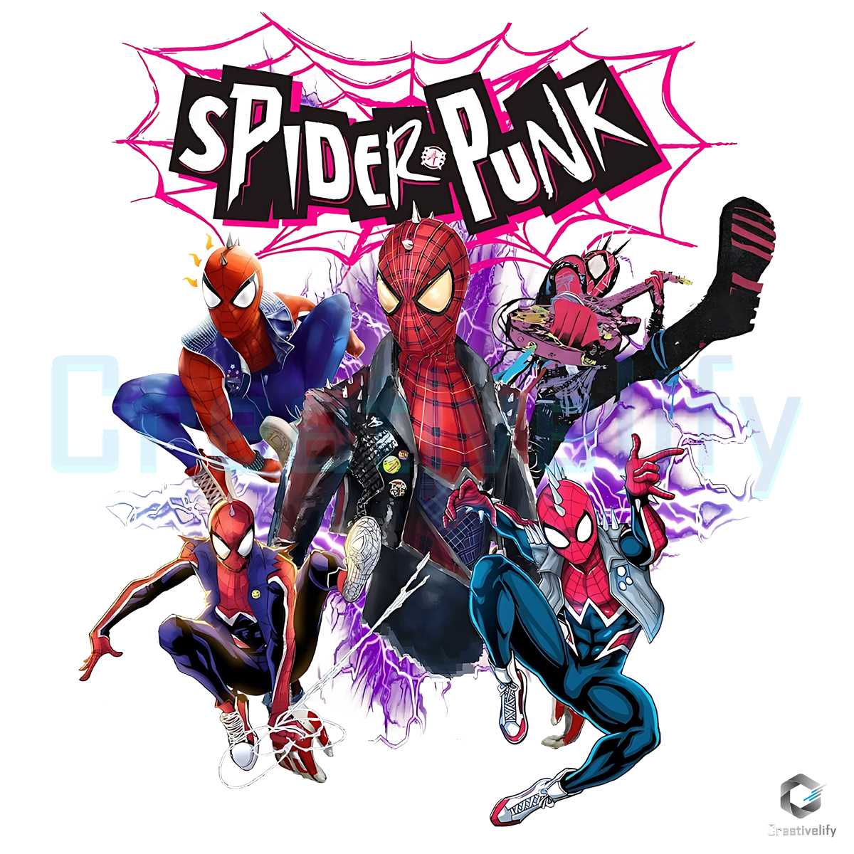 Spider Man Punk PNG Across The Spider Verse File | Inspire Uplift