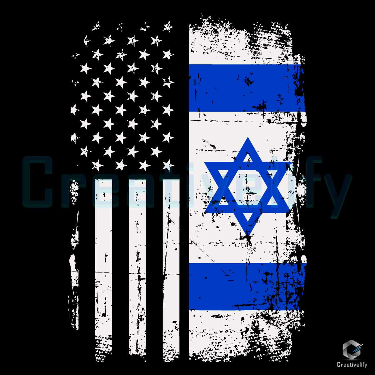 Support For Israel SVG USA Israel Flag Digital Cricut File | Inspire Uplift