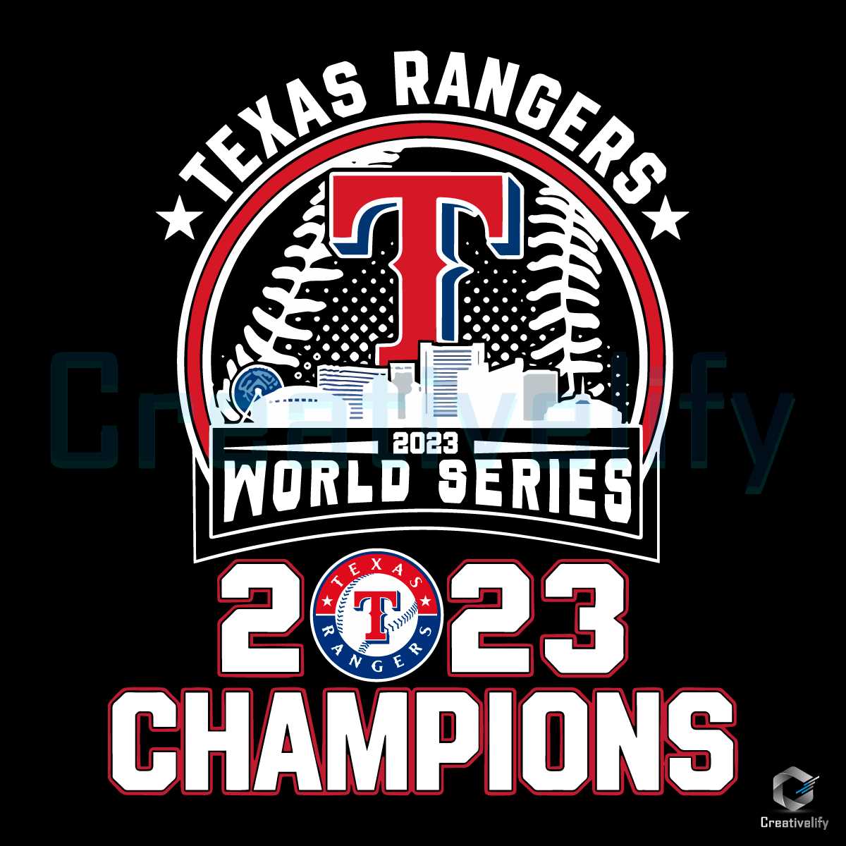 Texas Rangers Baseball Team SVG World Champions File | Inspire Uplift