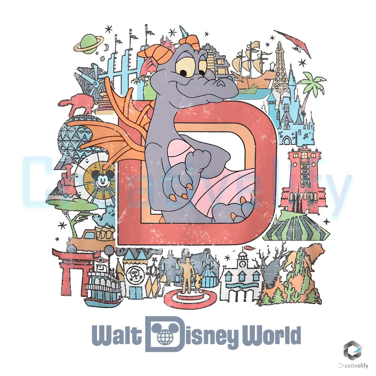 Walt Disney World PNG Disney Figment Epcot Design File | Inspire Uplift