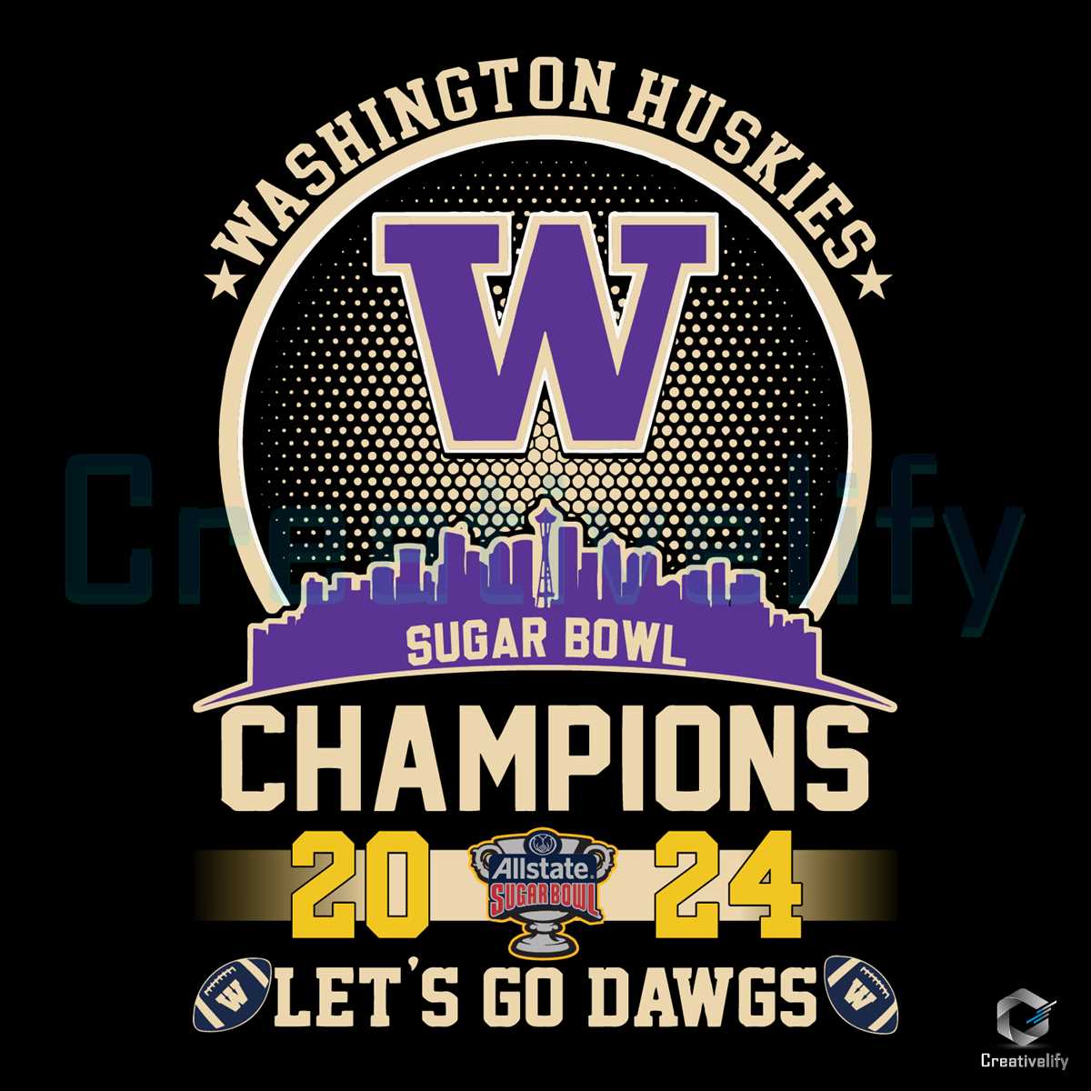 Washington Huskies 2024 SVG Lets Go Dawgs Champions File - Inspire Uplift