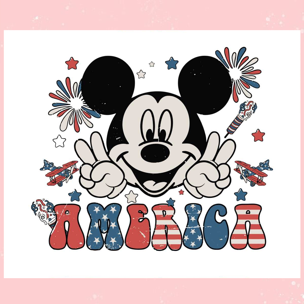 4th of July Vintage Mickey Mouse SVG Graphic Design File,Dis | Inspire ...