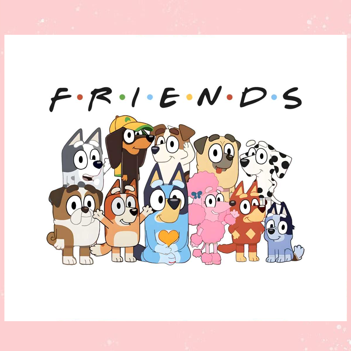 Bluey Friends Cartoon Characters PNG,Disney svg, Mickey mous | Inspire ...