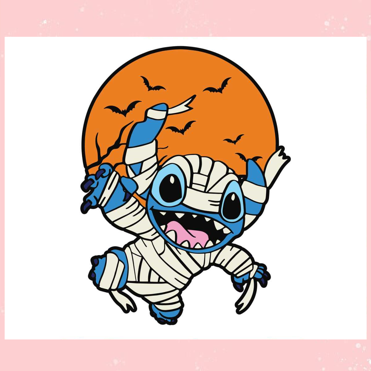 Cute Stitch Cosplay Mummy Halloween SVG File For Cricut,Disn | Inspire ...