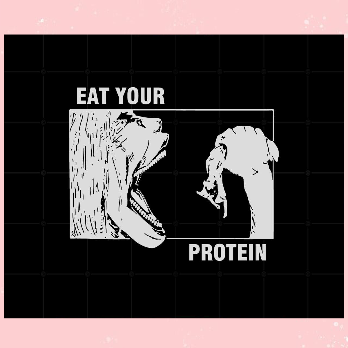 Eat Your Protein Funny Anime Gym SVG Graphic Designs Files,D | Inspire ...