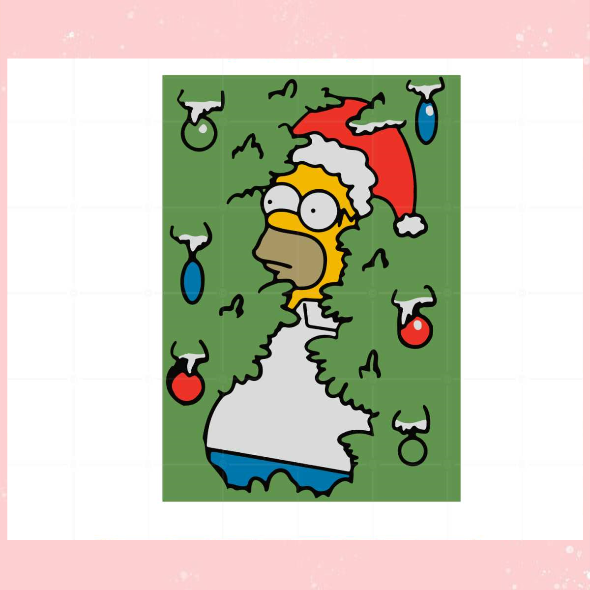 Funny Meme Christmas Homer Simpson Svg Graphic Designs,Disne - Inspire ...
