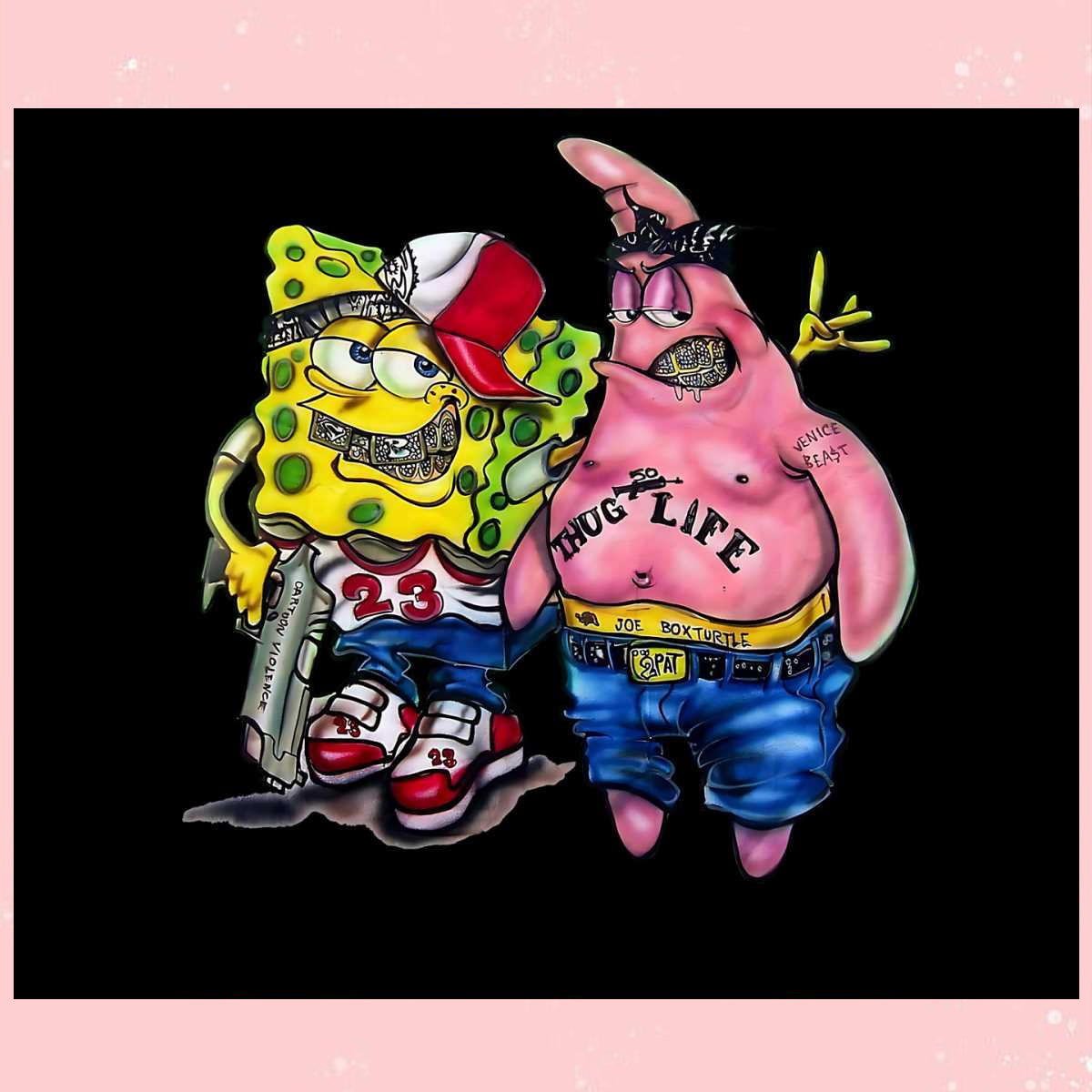 Funny Spongebob Gangster PNG Cartoon Character PNG File,Disn | Inspire ...