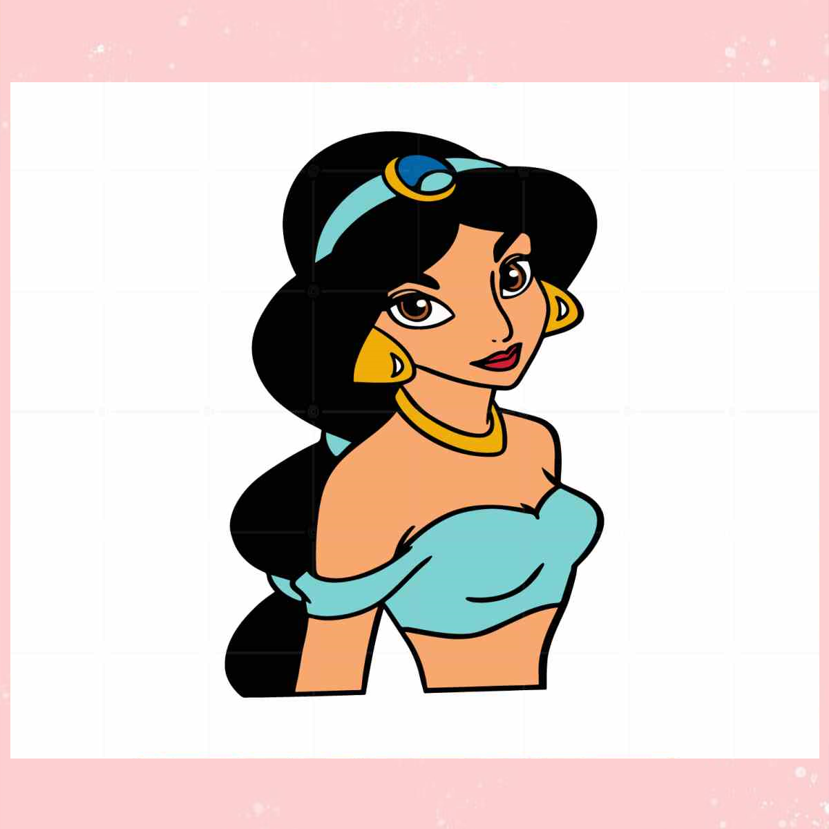 Jasmine Princess Aladdin Disney Character SVG for Cricut,Dis | Inspire ...