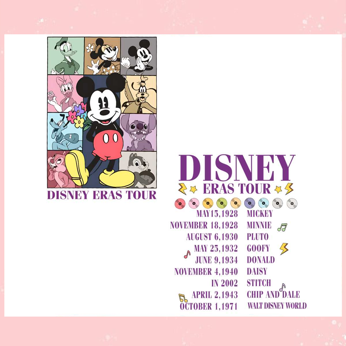 Mickey And Friends Disney Eras Tour PNG Download File,Disney - Inspire ...