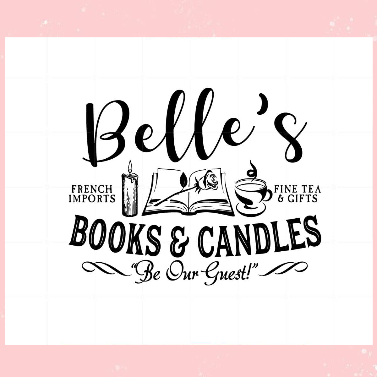 Princess Belle Books And Candles Beauty And The Beast Book L | Inspire ...