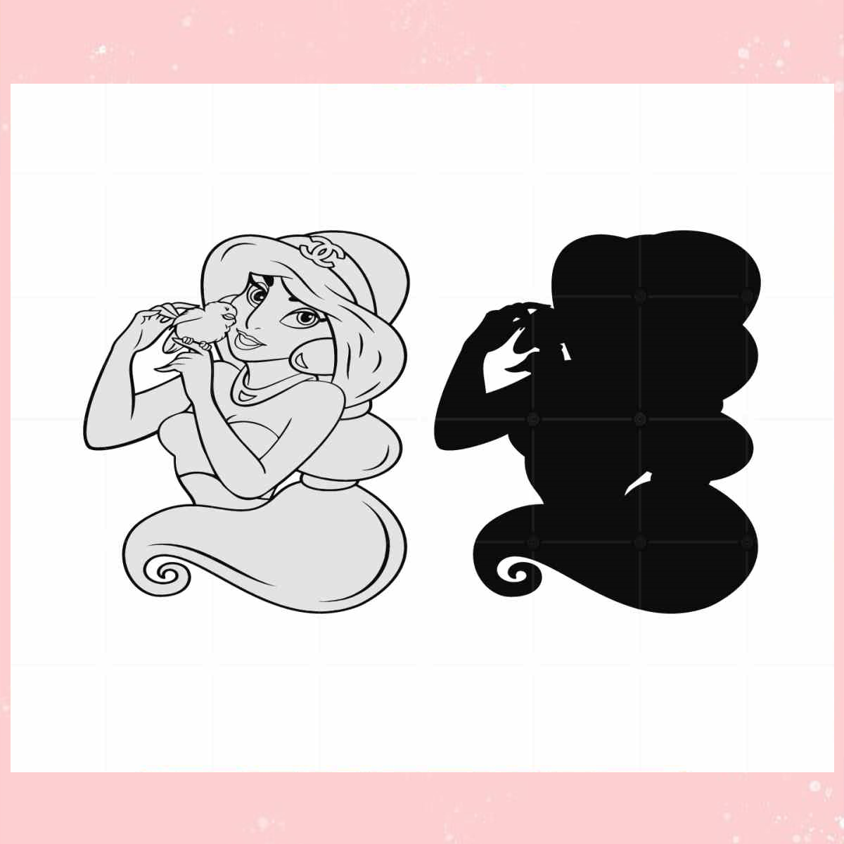Princess Jasmine Cosplay Chanel For Cameo SVG Cricut Files S | Inspire ...