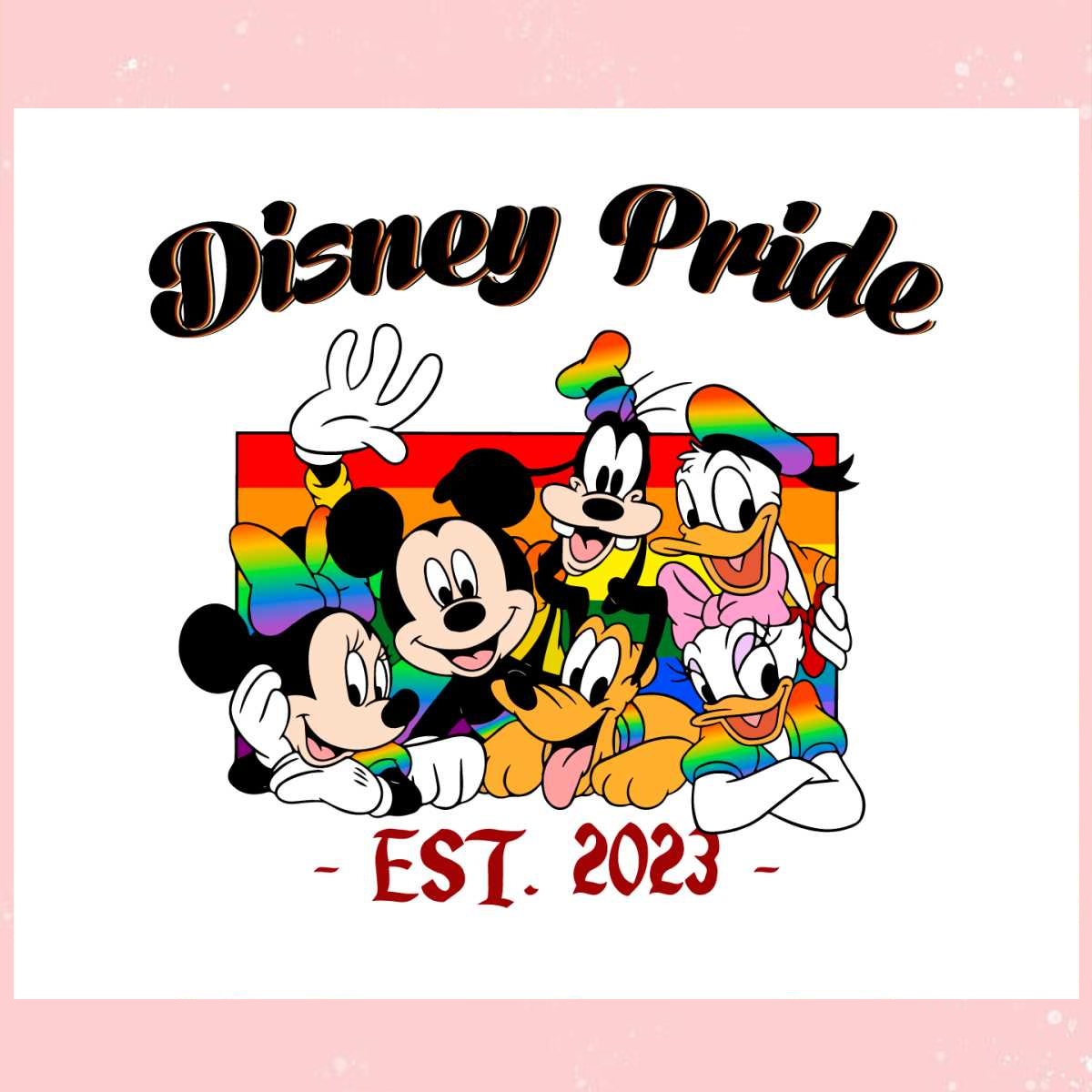 Rainbow Color Disney Pride SVG Rainbow Mouse Ears SVG File,D | Inspire ...