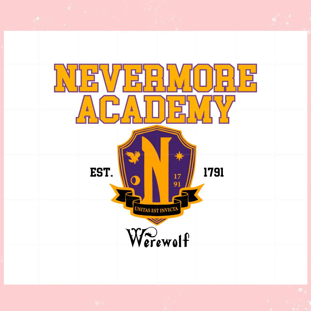 Werewoft Nevermore Academy Logo Svg For Cricut Sublimation F | Inspire ...