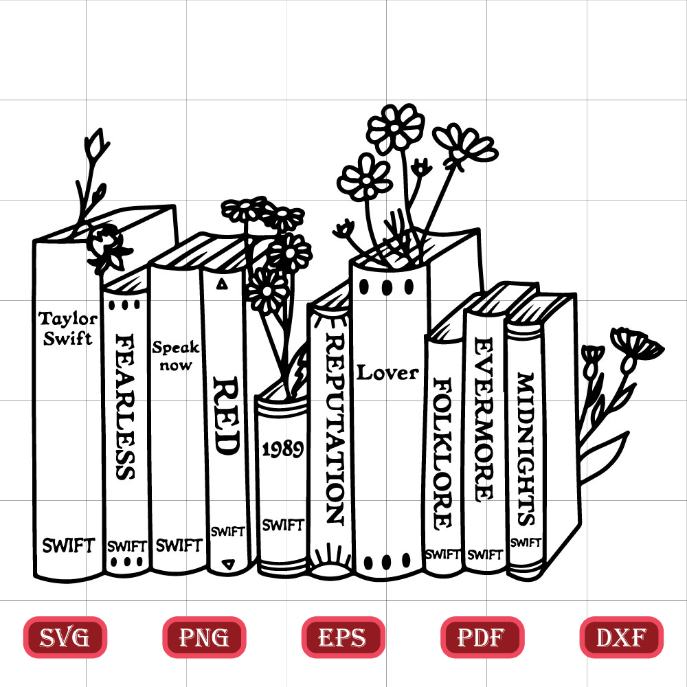 Taylor Albums Swiftie Svg, Books Svg, Singer Svg, Taylor Des | Inspire ...