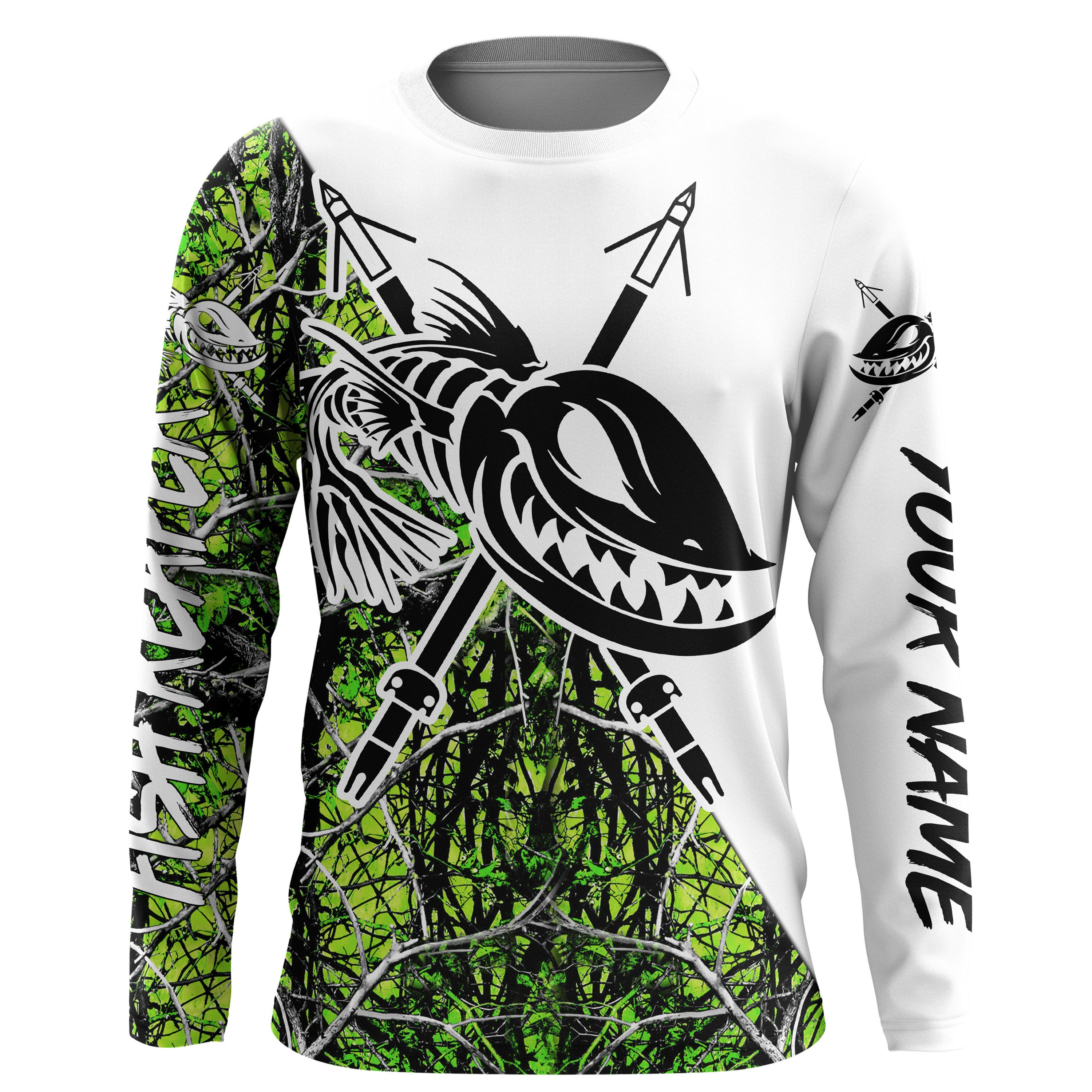 Green muddy camo Custom Bowfishing Shirts, Fishing Camo Long | Inspire ...