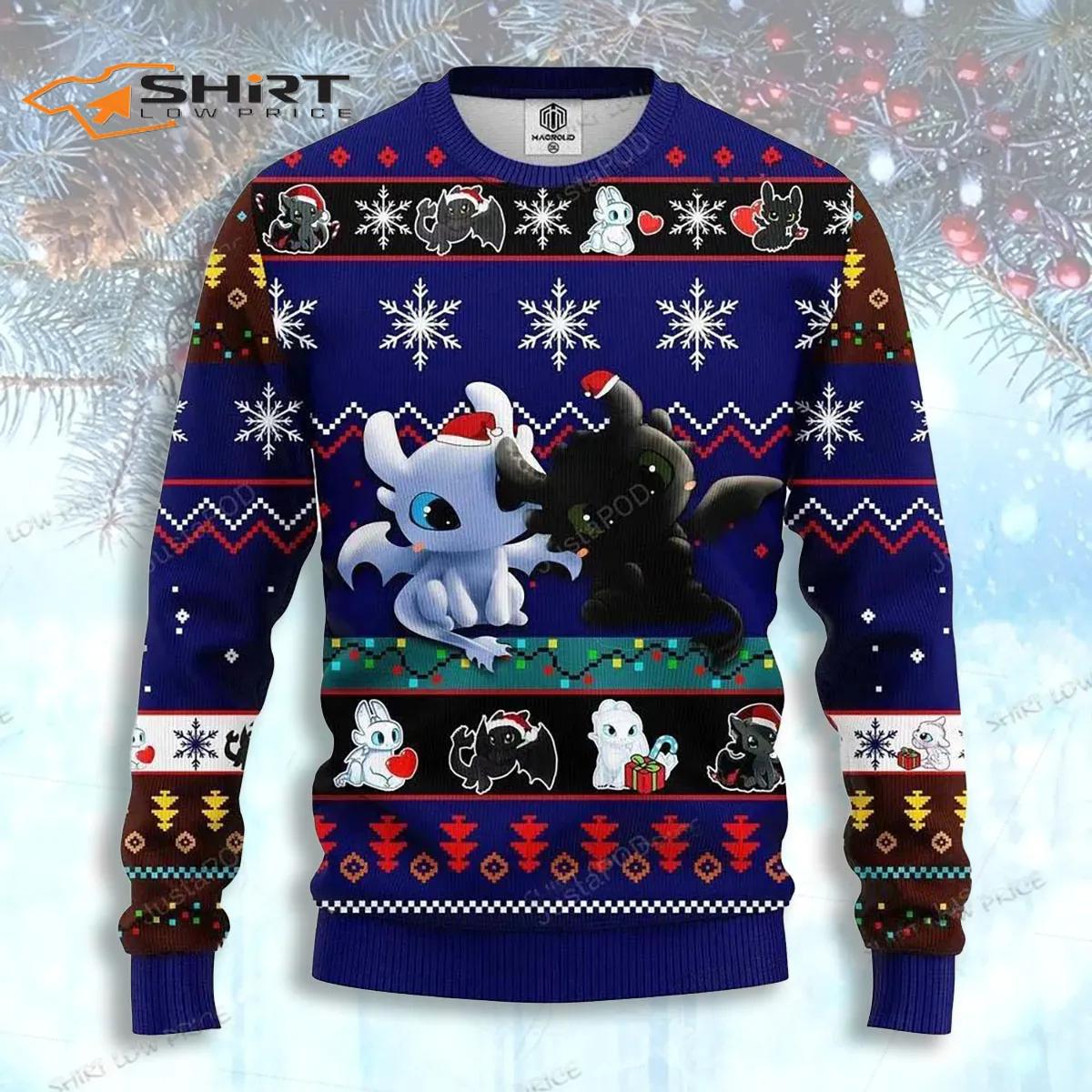 How To Train Your Dragon Toothless Love Blue Ugly Christmas | Inspire ...