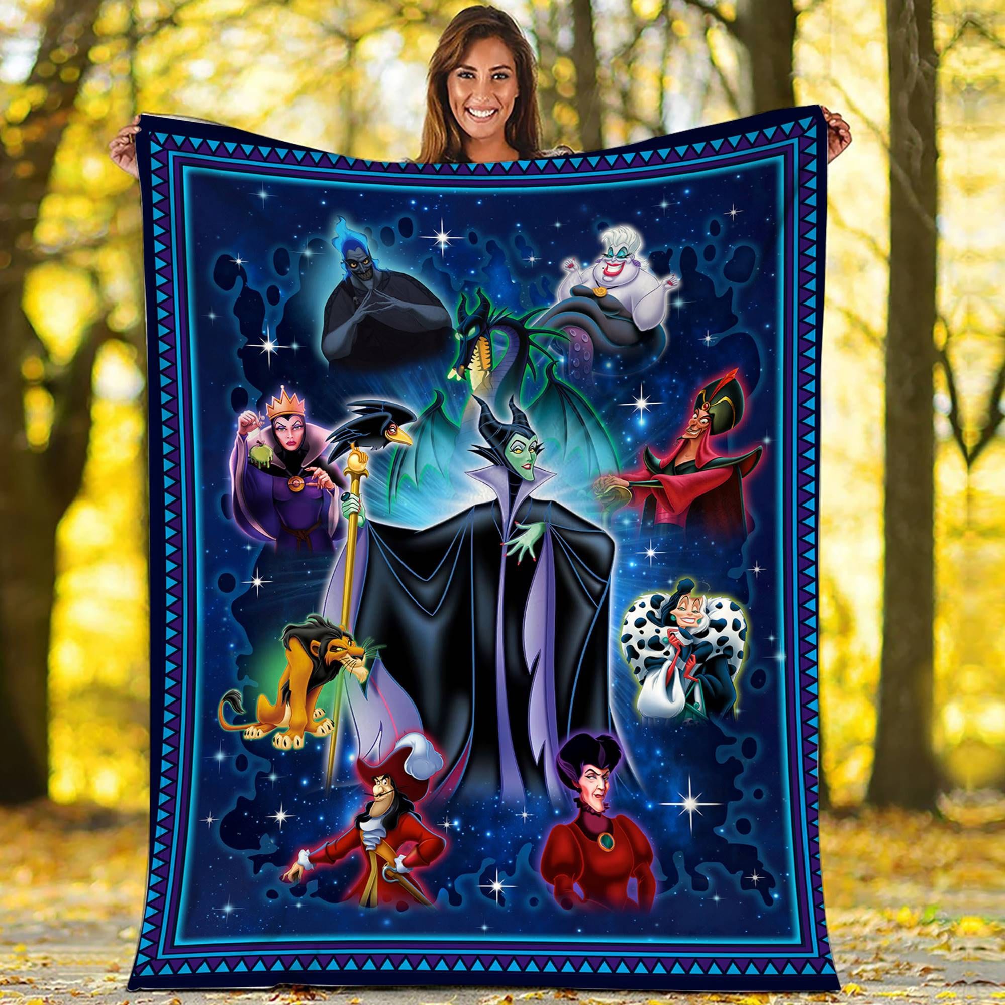 Villains Fleece Blanket Dr Facilier Evil Queen Malecifent Cr | Inspire ...