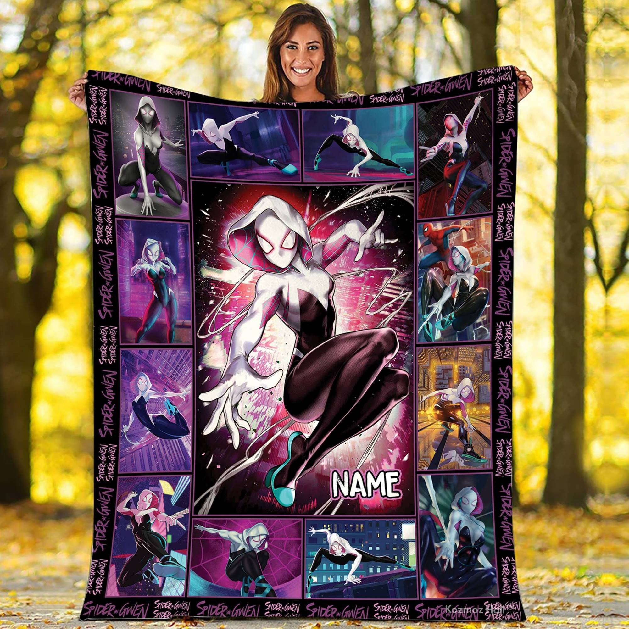 Personalized Spider Gwen Stacy Blanket Ghost Spider Fleece B | Inspire ...