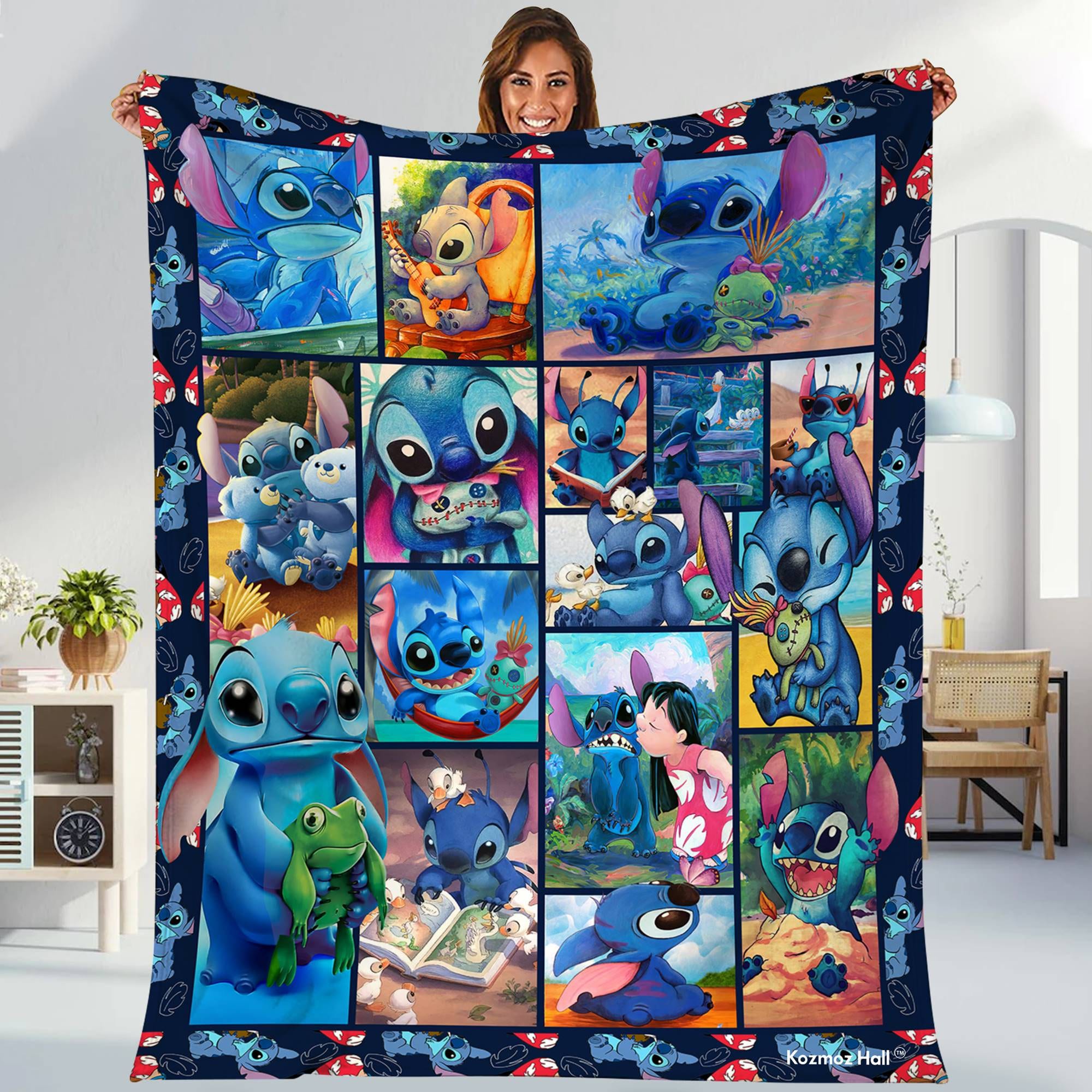 Stitch Blanket Lilo Stitch Fleece Blanket Stitch Birthday Gi - Inspire ...