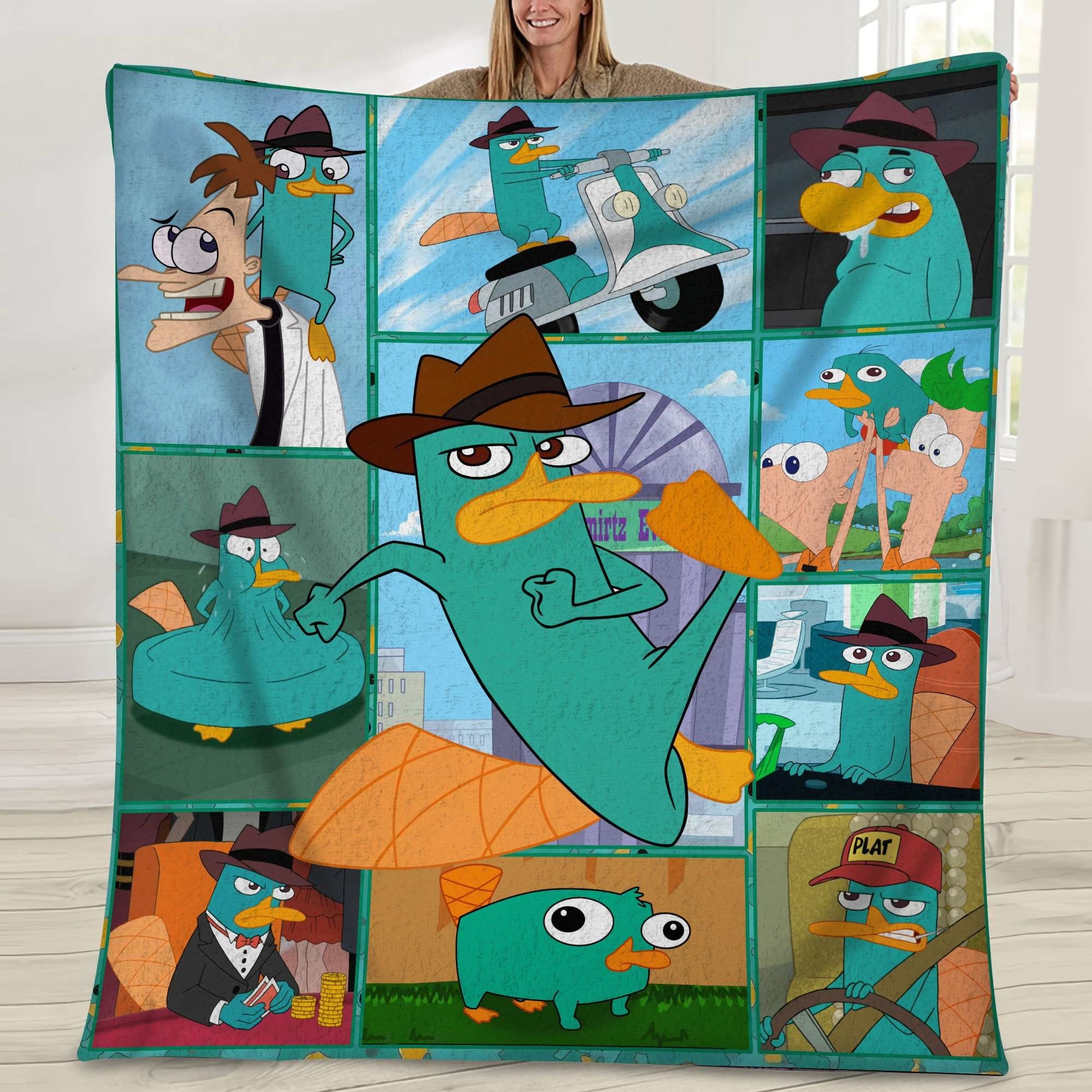 Phineas And Ferb Fleece Blanket Phineas Ferb Perry the Plat | Inspire ...