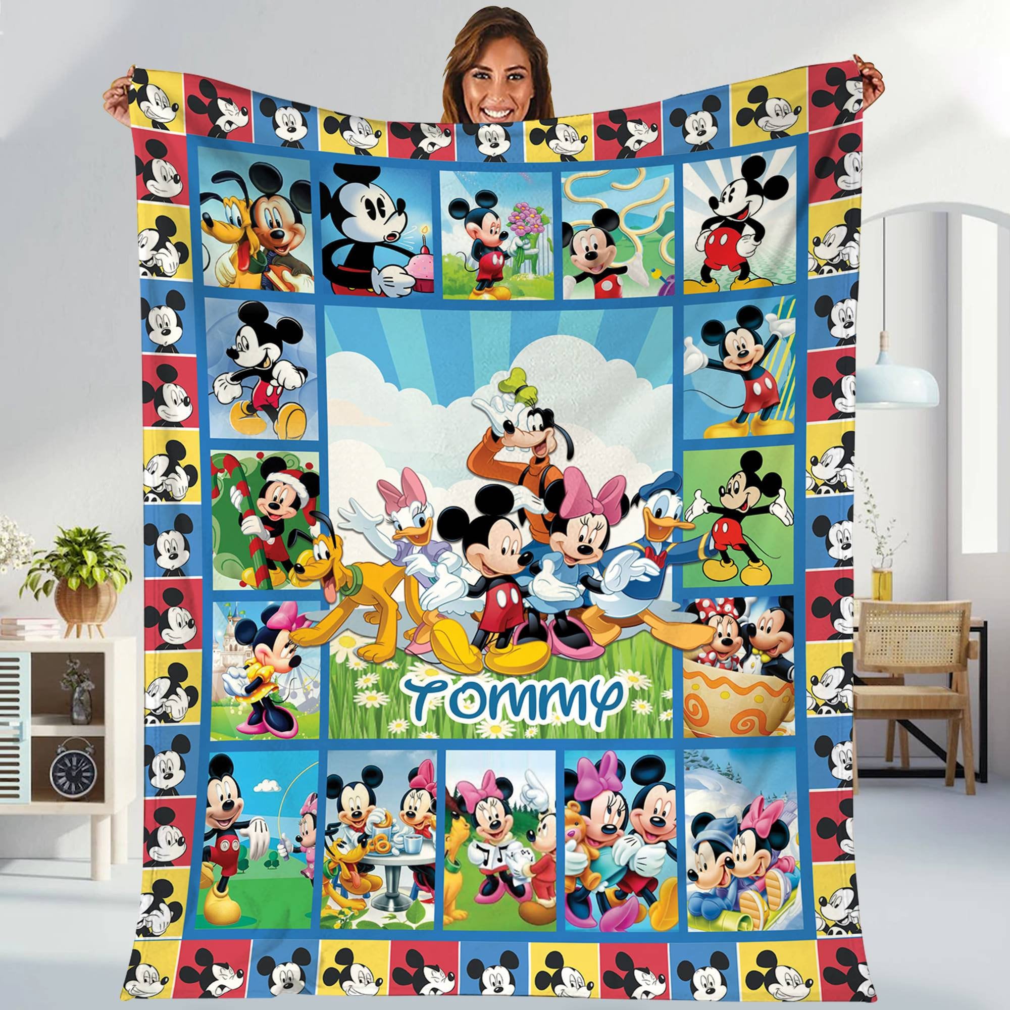 Personalized Mickey Mouse And Friends Blanket Mickey Mouse B | Inspire ...