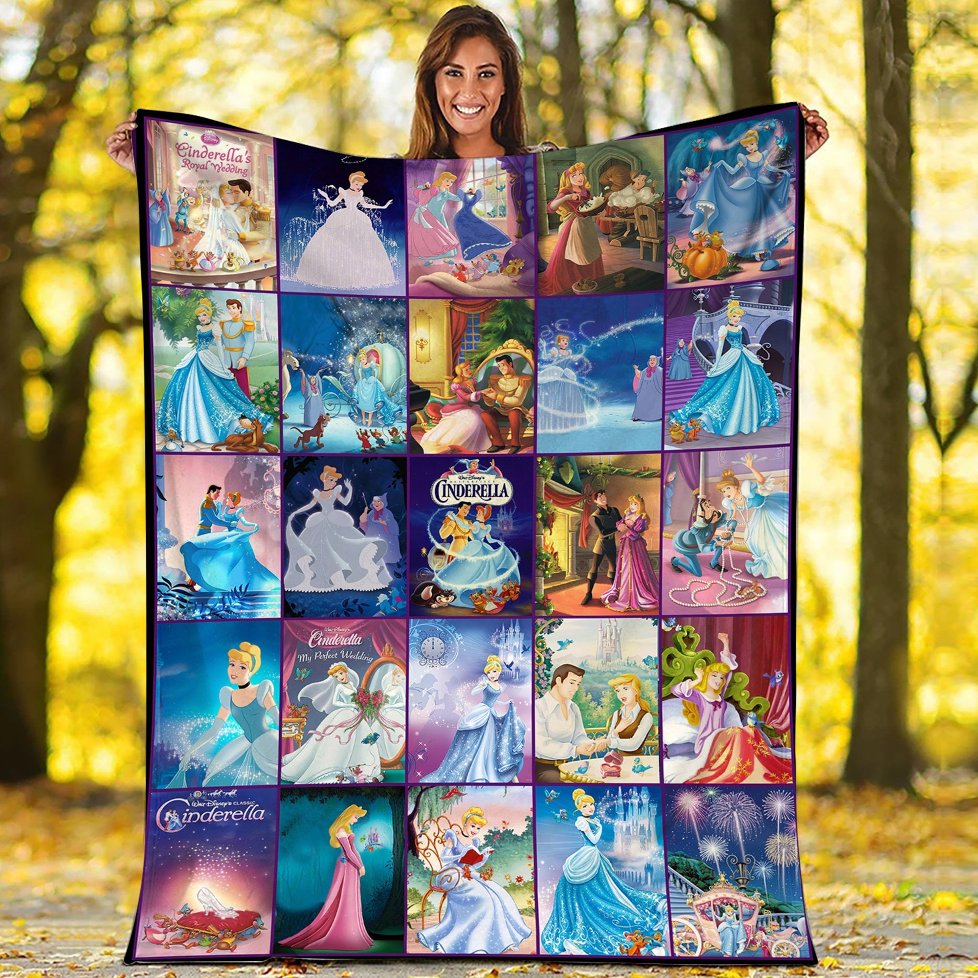 Cinderella Princess Fleece Blanket Magic Kingdom Cinderella | Inspire ...