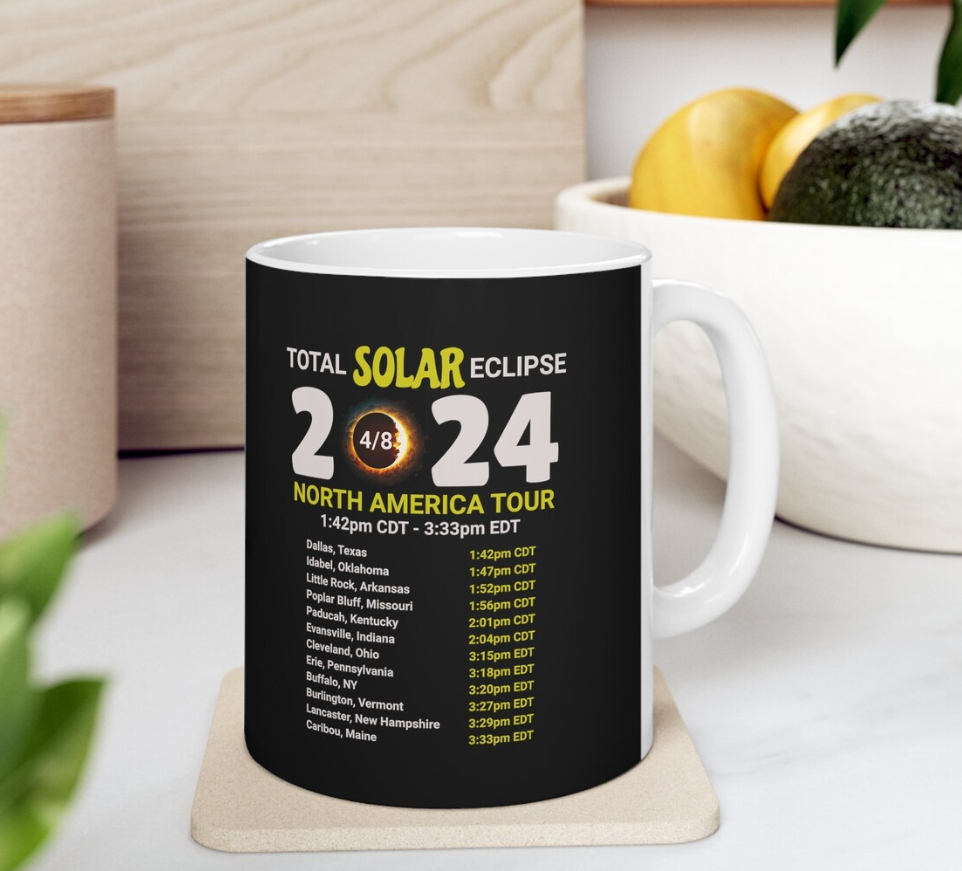 Solar Eclipse 2024 Mug, Eclipse Tour 2024 Mug, Gift for Spac - Inspire ...