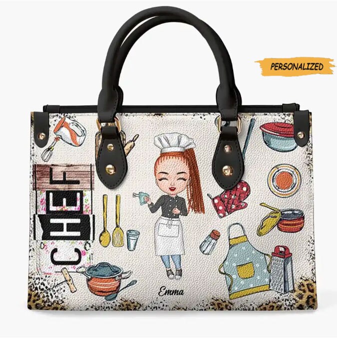 Personalized Leather Bag, Birthday Gift For Chef | Inspire Uplift