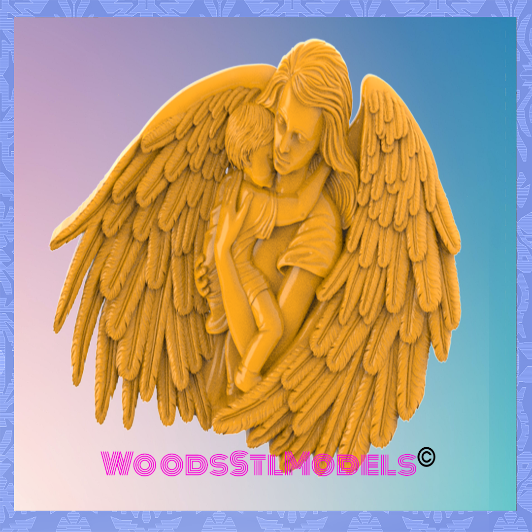 3d Model Stl File For Cnc Router Laser And 3d Printer Angel An Inspire