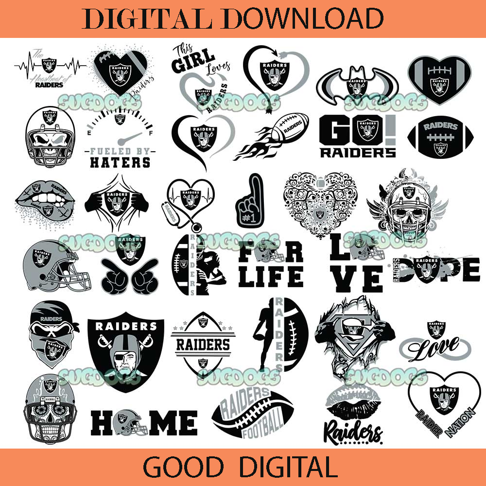Las Vegas Raiders Bundle SVG PNG, Raiders Logo SVG,NFL svg,S | Inspire ...