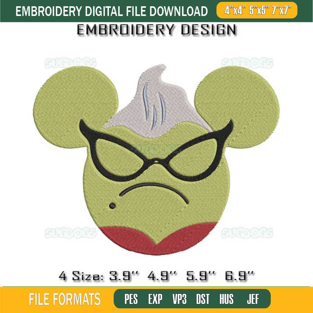 Roz Ears Monsters Inc Embroidery Design File, Monsters Inc E | Inspire ...