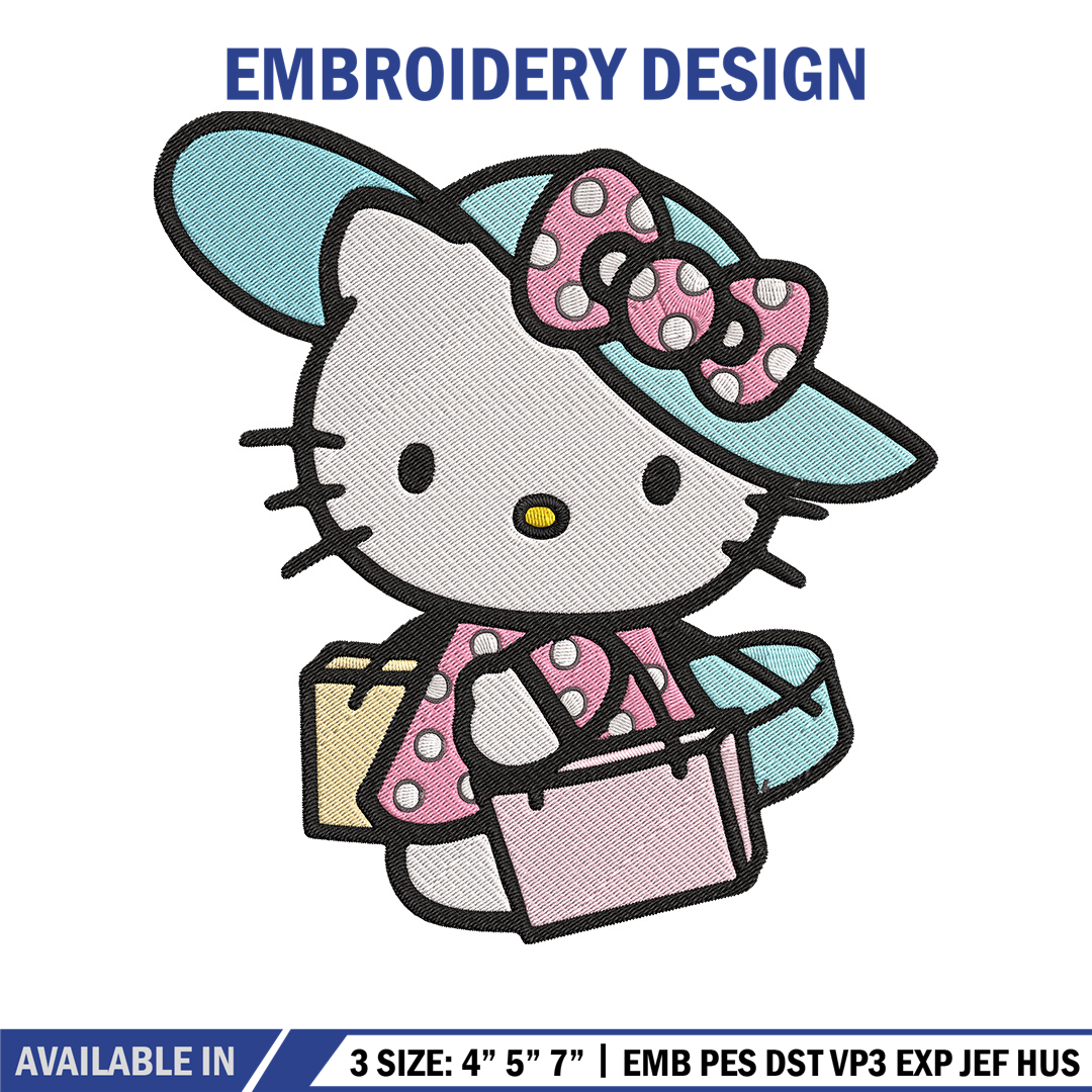 Hello kitty shopping Embroidery Design, Hello kitty Embroide | Inspire ...