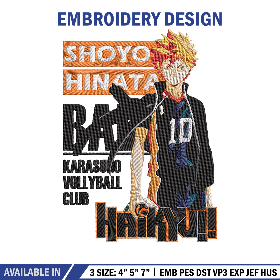 Hinata poster Embroidery Design, Haikyuu Embroidery, Embroid | Inspire ...
