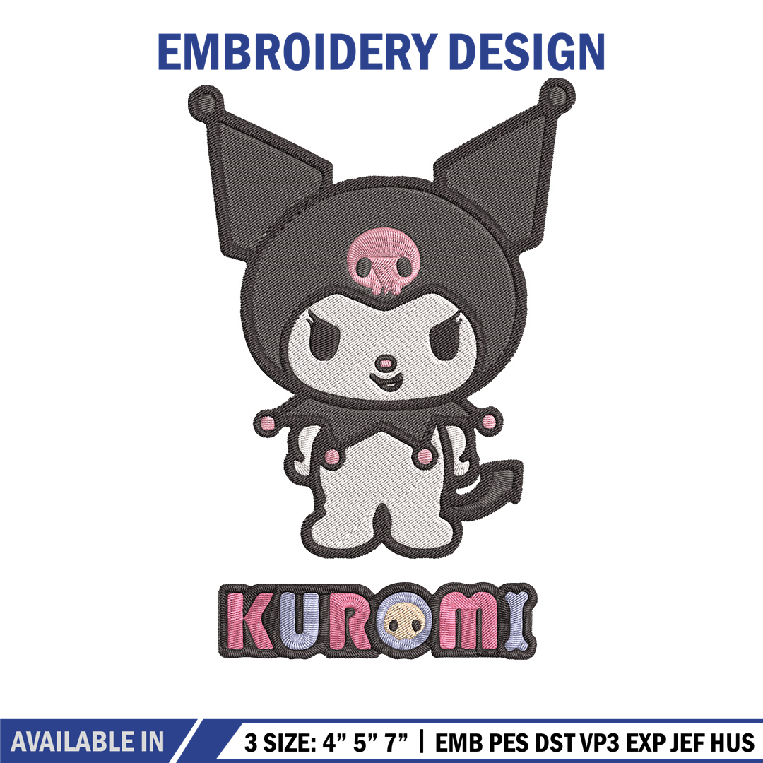 Kuromi logo Embroidery Design, Hello kitty Embroidery, Embro | Inspire ...